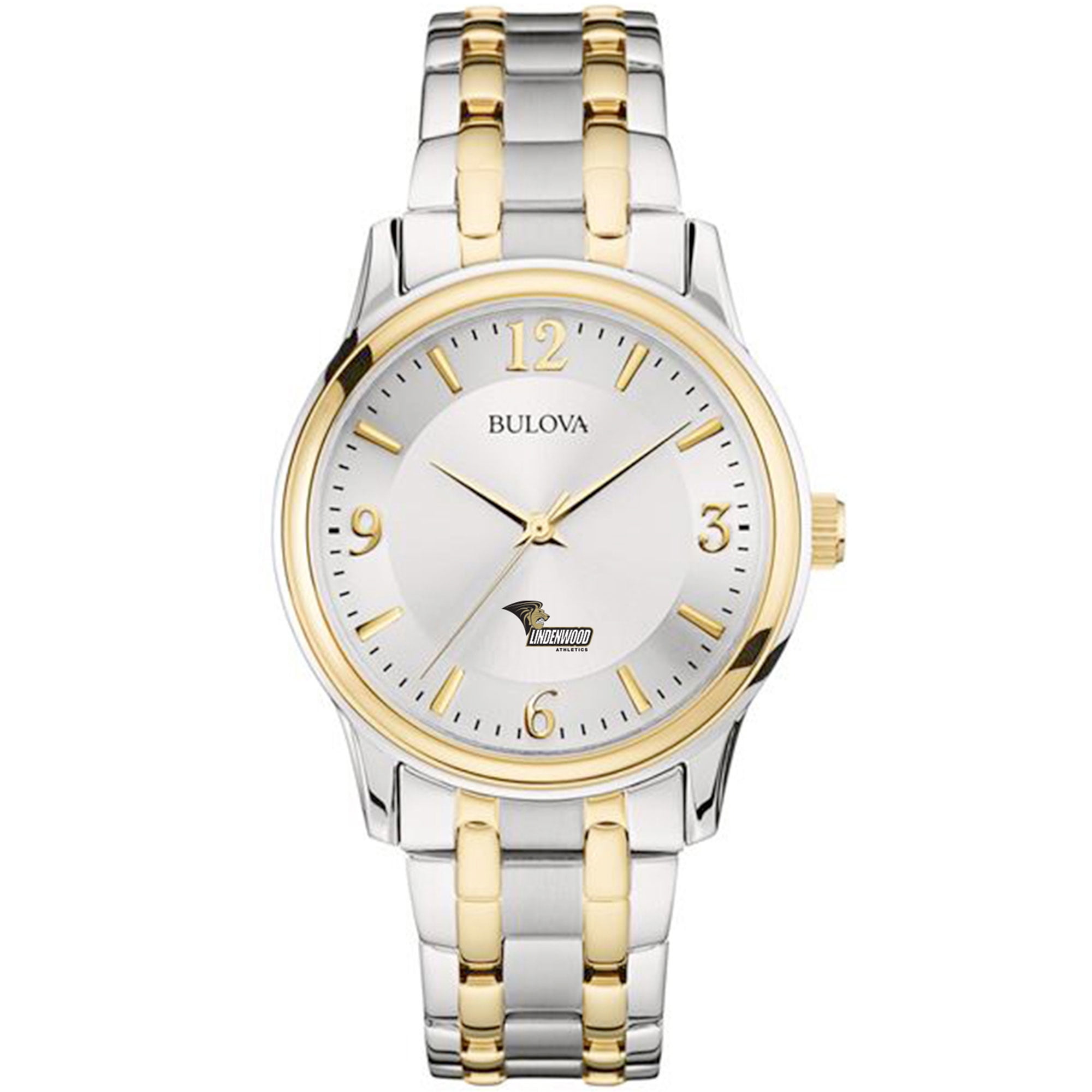 Men's Bulova Silver/Gold Lindenwood Lions Two-Tone Stainless Steel ...