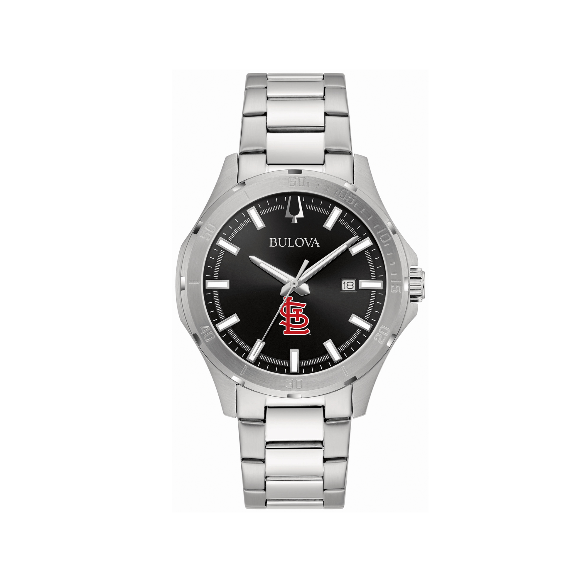Men's Bulova St. Louis Cardinals Stainless Steel Classic Sport Watch ...