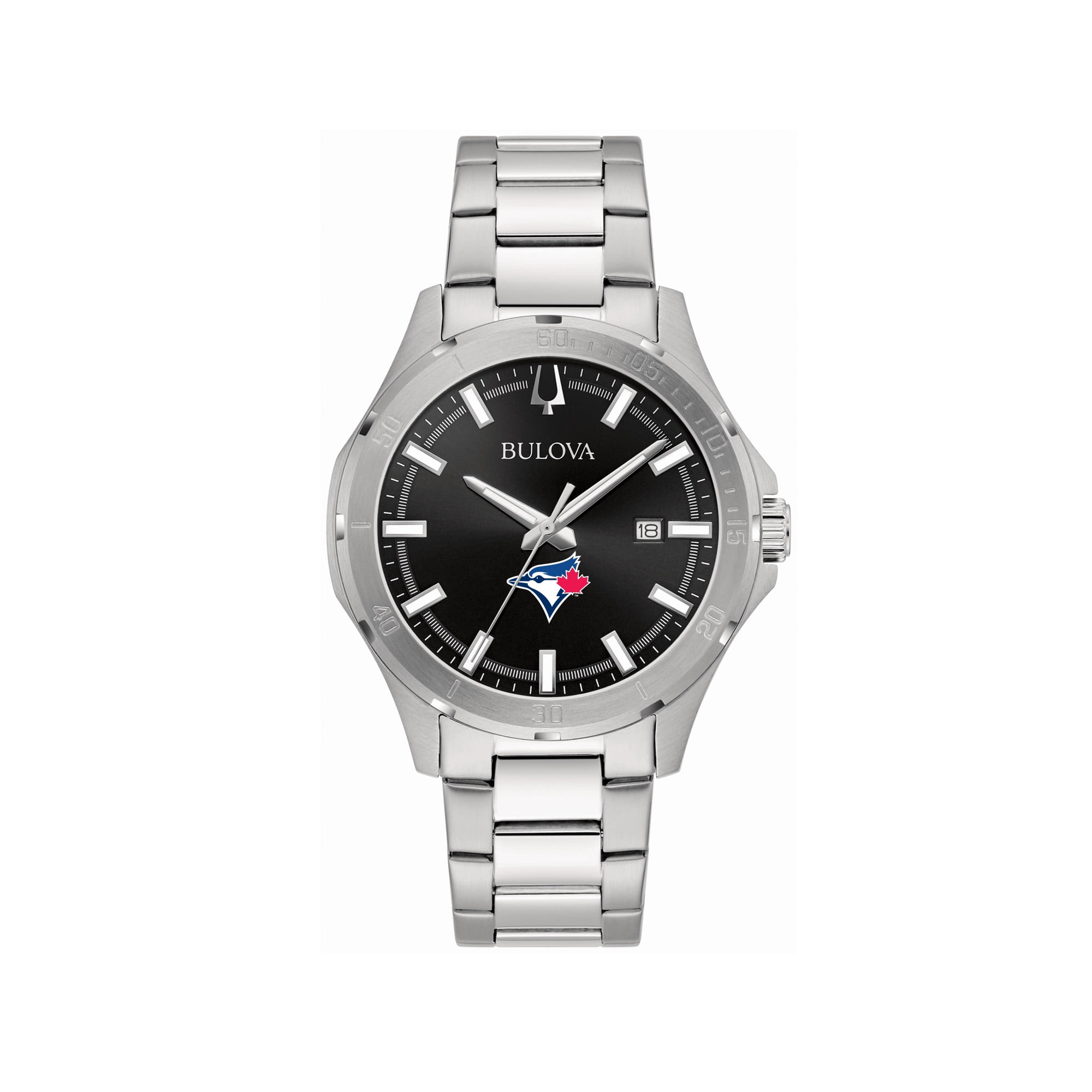 Men's Bulova Toronto Blue Jays Stainless Steel Classic Sport Watch ...