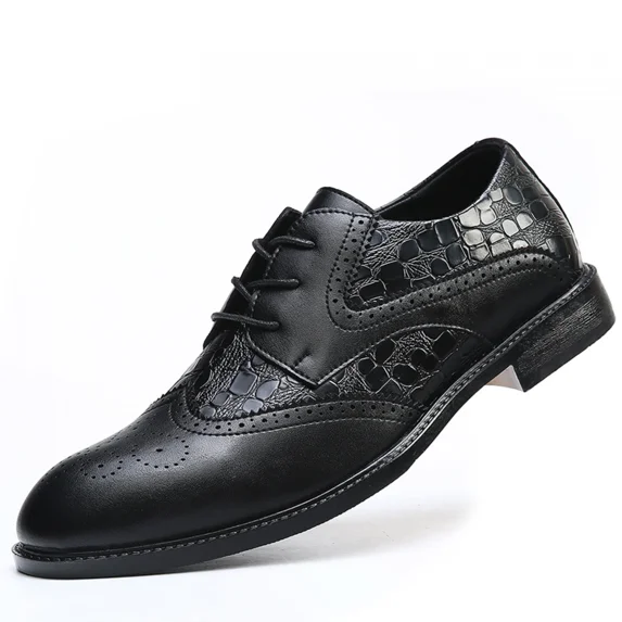 Men's Business Casual Dress Shoes Classic Wingtip Lace-Up Brogues ...