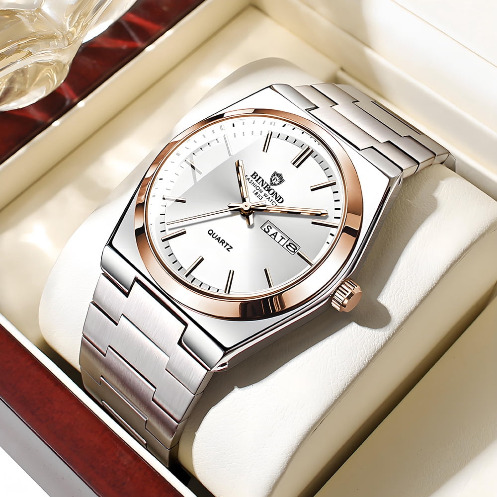 Men's Business Casual Quartz Thin Double Calendar Men's Watch - Walmart.com
