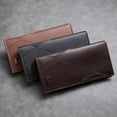 Men's Business Leather Wallet ID Card Driver License гп οй ур X0L3 ...