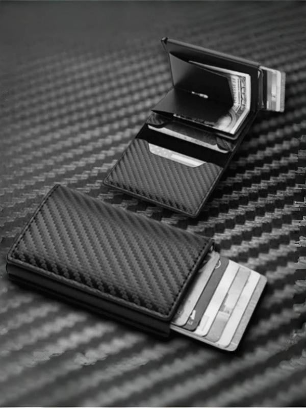 Men's Business Minimalist Carbon Fiber Card Holder, RFID Blocking Card ...
