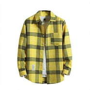 Men's Classic Short Sleeve Button-Up Shirt: Regular-fit, Casual Plaid, Double Pocket, Collared ...