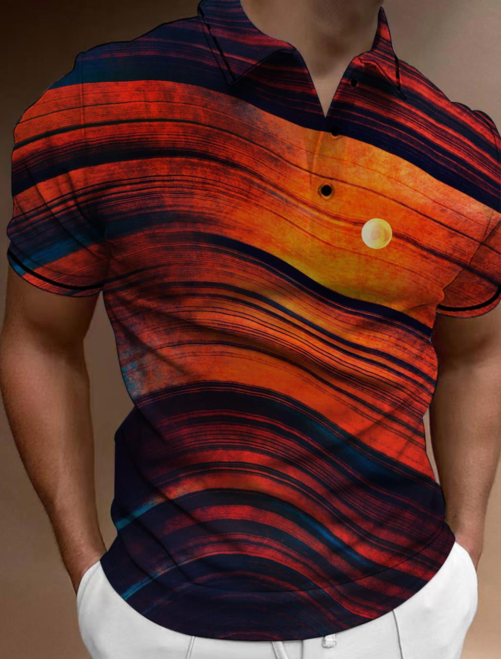 Men's Button Polo Shirts Casual Summer Short Sleeves Male Tee Shirt Men ...