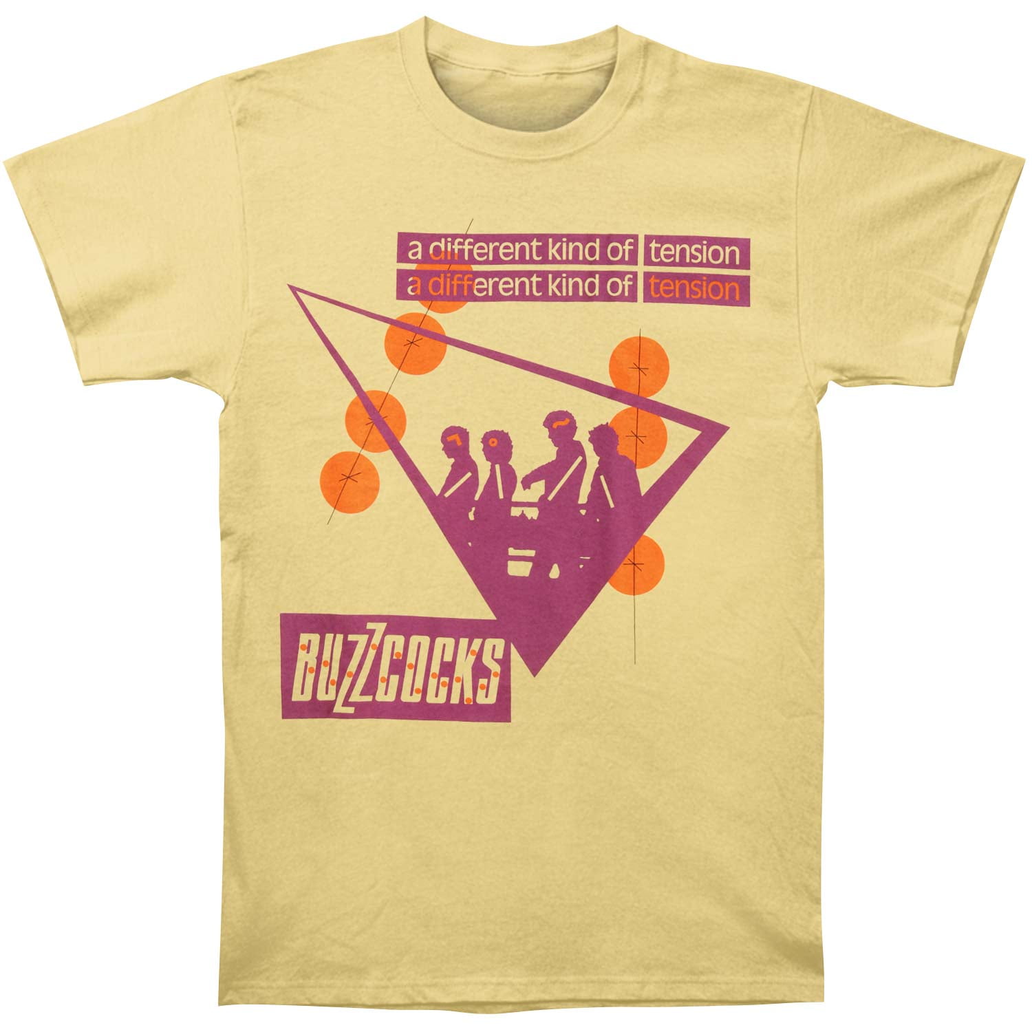 Men's Buzzcocks Tension Slim Fit T-shirt Small Banana Cream - Walmart.com