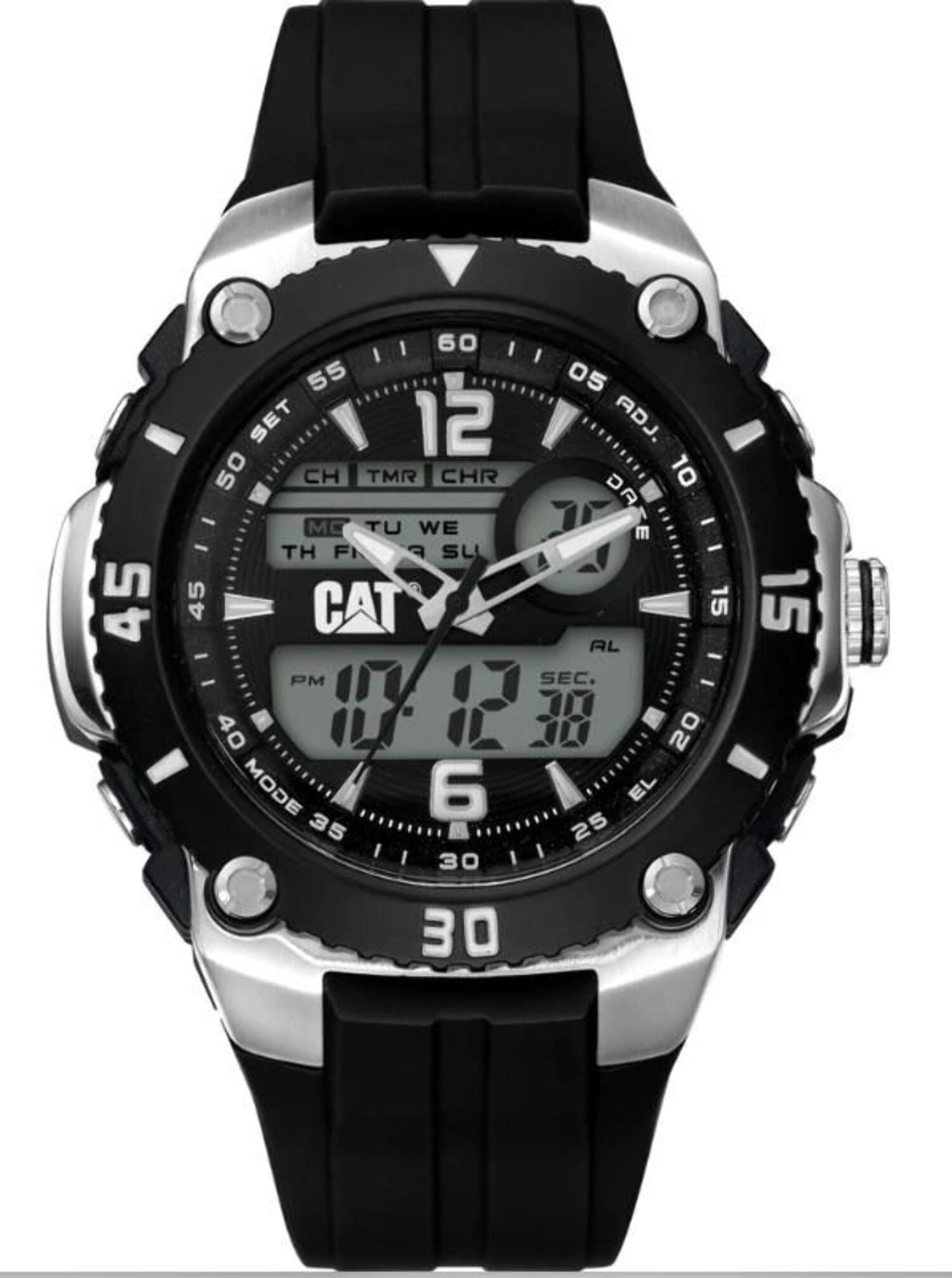 Men's CAT Caterpillar Sportica Black Analog Digital Dial Watch ...