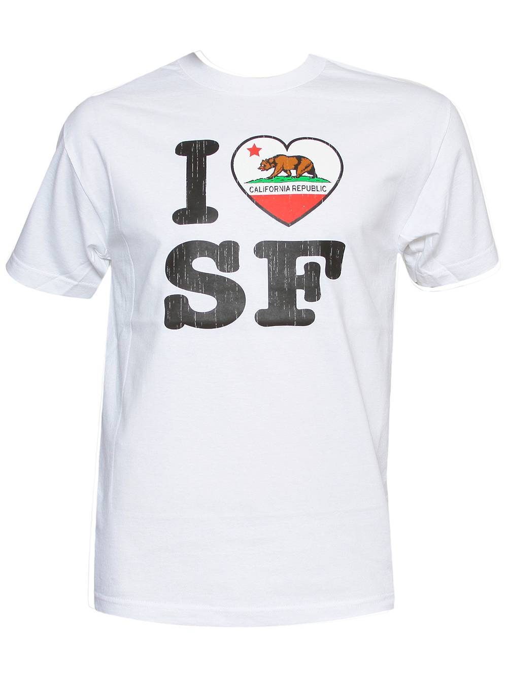 Men's California Republic I Heart SF White T-Shirt - X-Large - Walmart.com