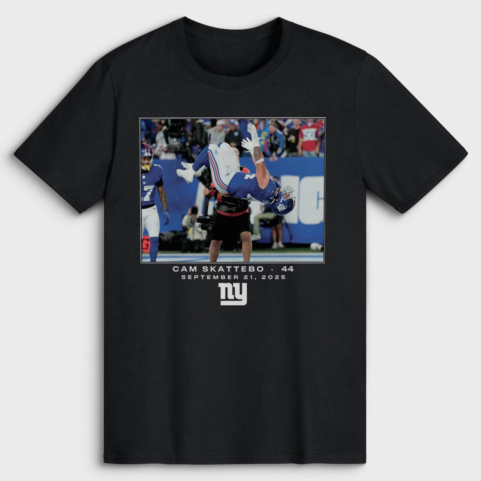 Men's Cam Skattebo Black New York Giants NFL Flash Features Week 3 T ...