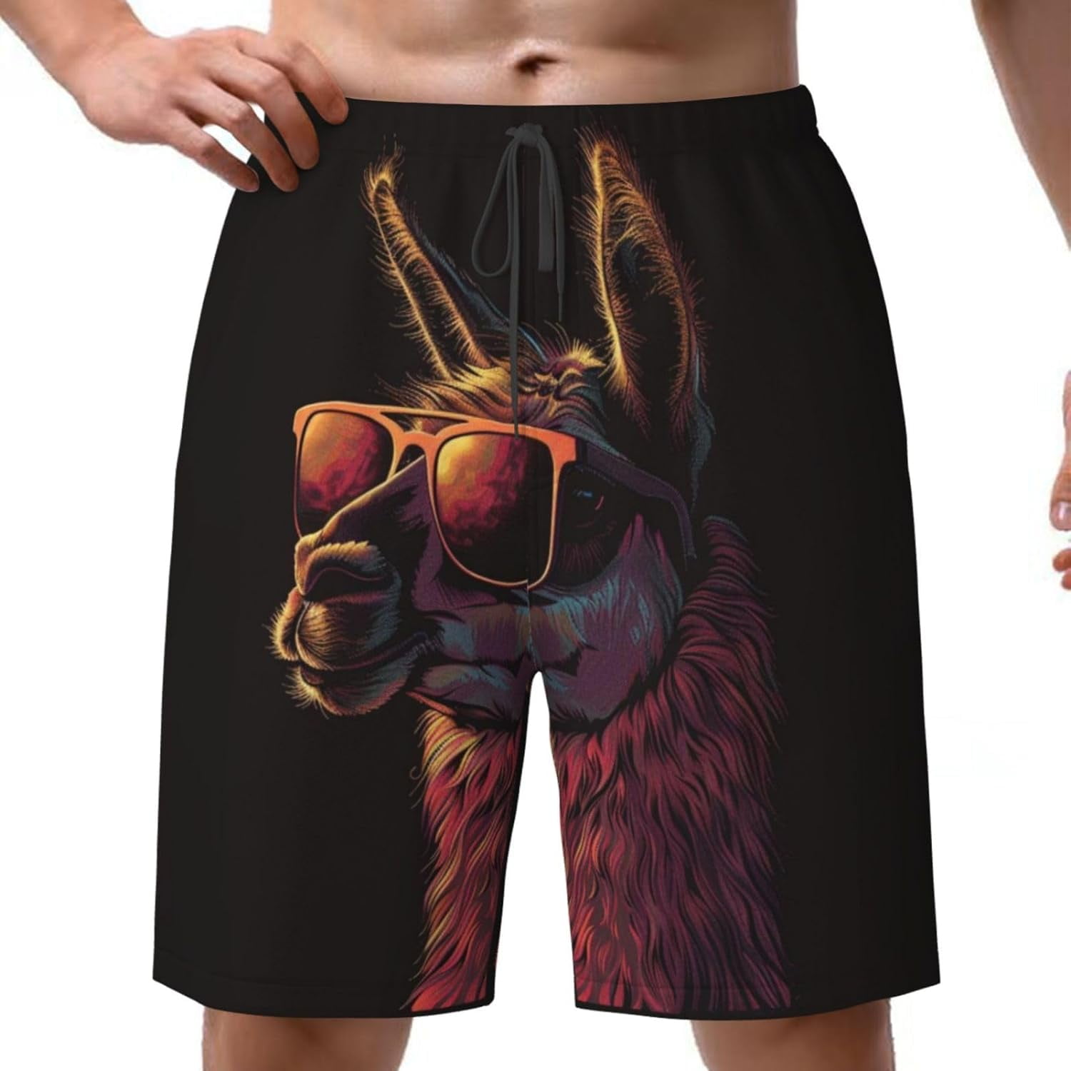 Men's Camel Sunglasses Punk Swim Trunks Quick Dry Board Shorts Funny ...