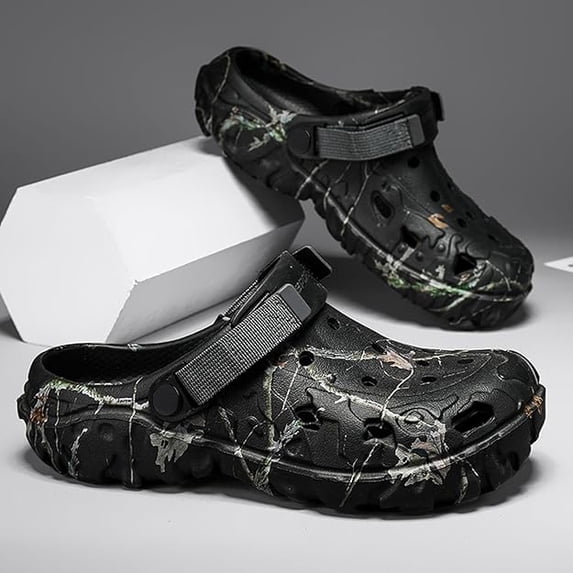 Men's Camo Clogs - Lightweight Tactical Clogs with Adjustable Backstrap ...