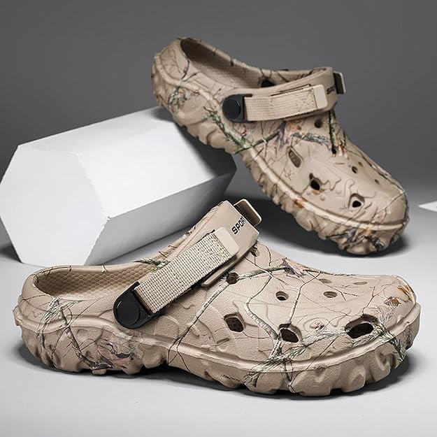 Men's Camo Clogs - Lightweight Tactical Clogs with Adjustable Backstrap ...