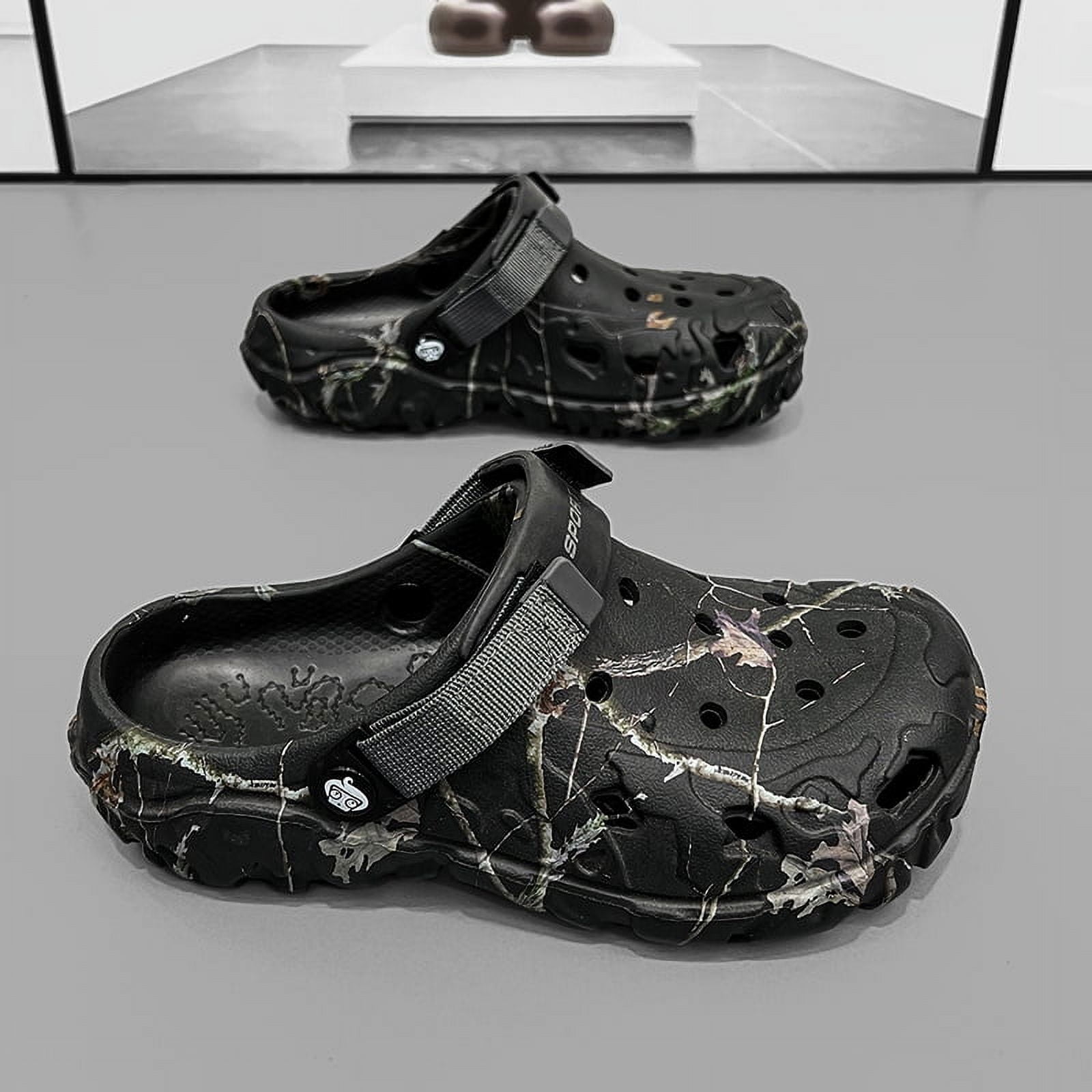 Men's Camo Garden Clogs - Lightweight, Non-Slip Summer Sandals with ...