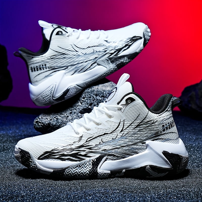 Men’s Camouflage Basketball Sneakers, Breathable Cushioned Athletic ...