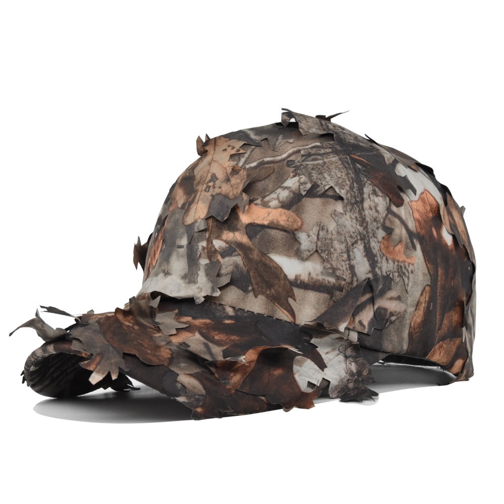 Men's Camouflage Leafy Cap Breathable Lightweight Tactical Hunting Hat ...