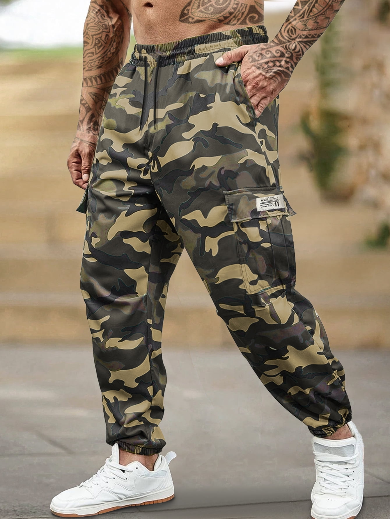 Men's Camouflage Pants Casual Military Army Combat Cargo Pants Leg ...