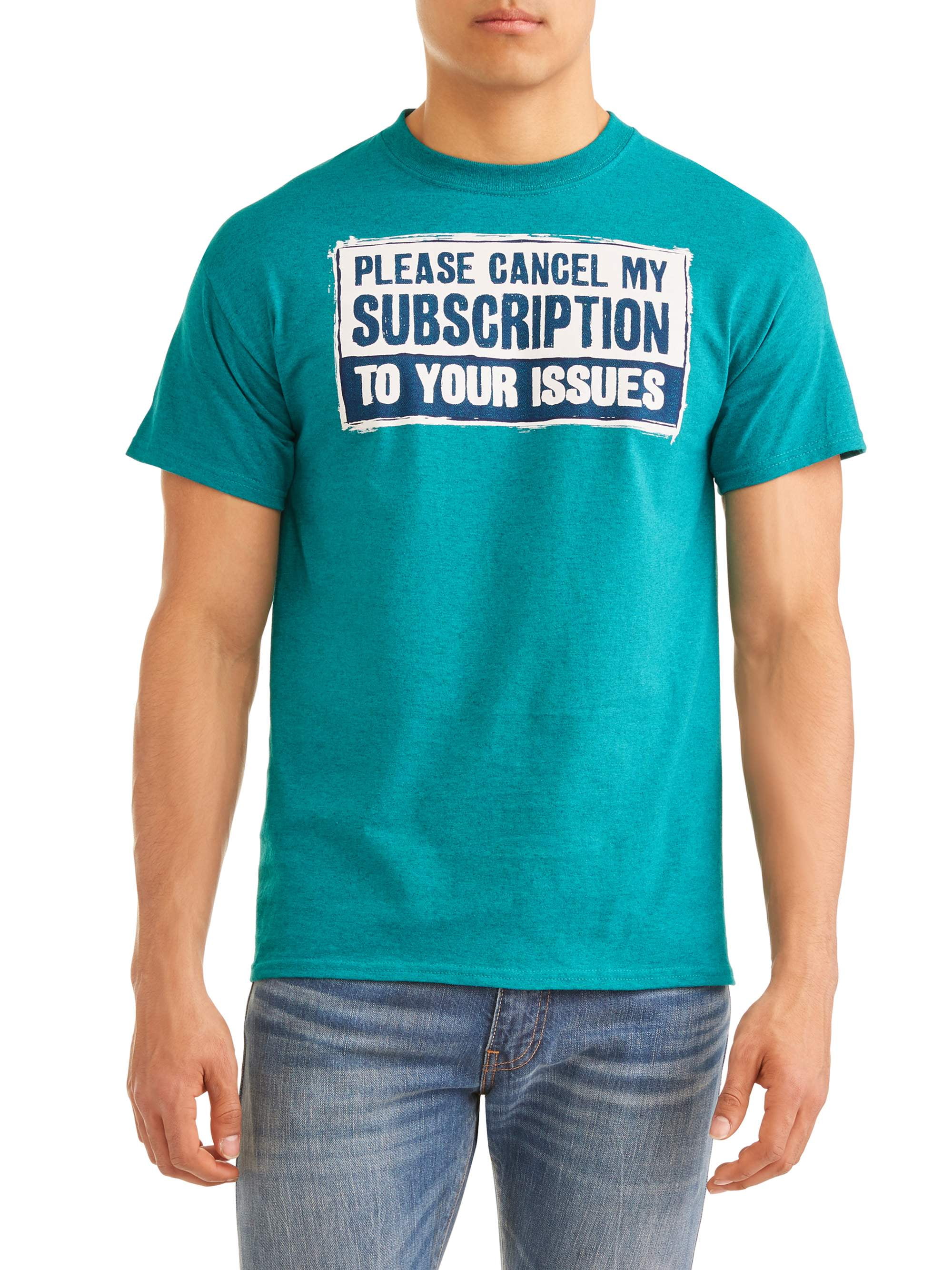 Men's Cancel Issues Humor Short Sleeve Graphic T-Shirt, up to Size 2XL ...