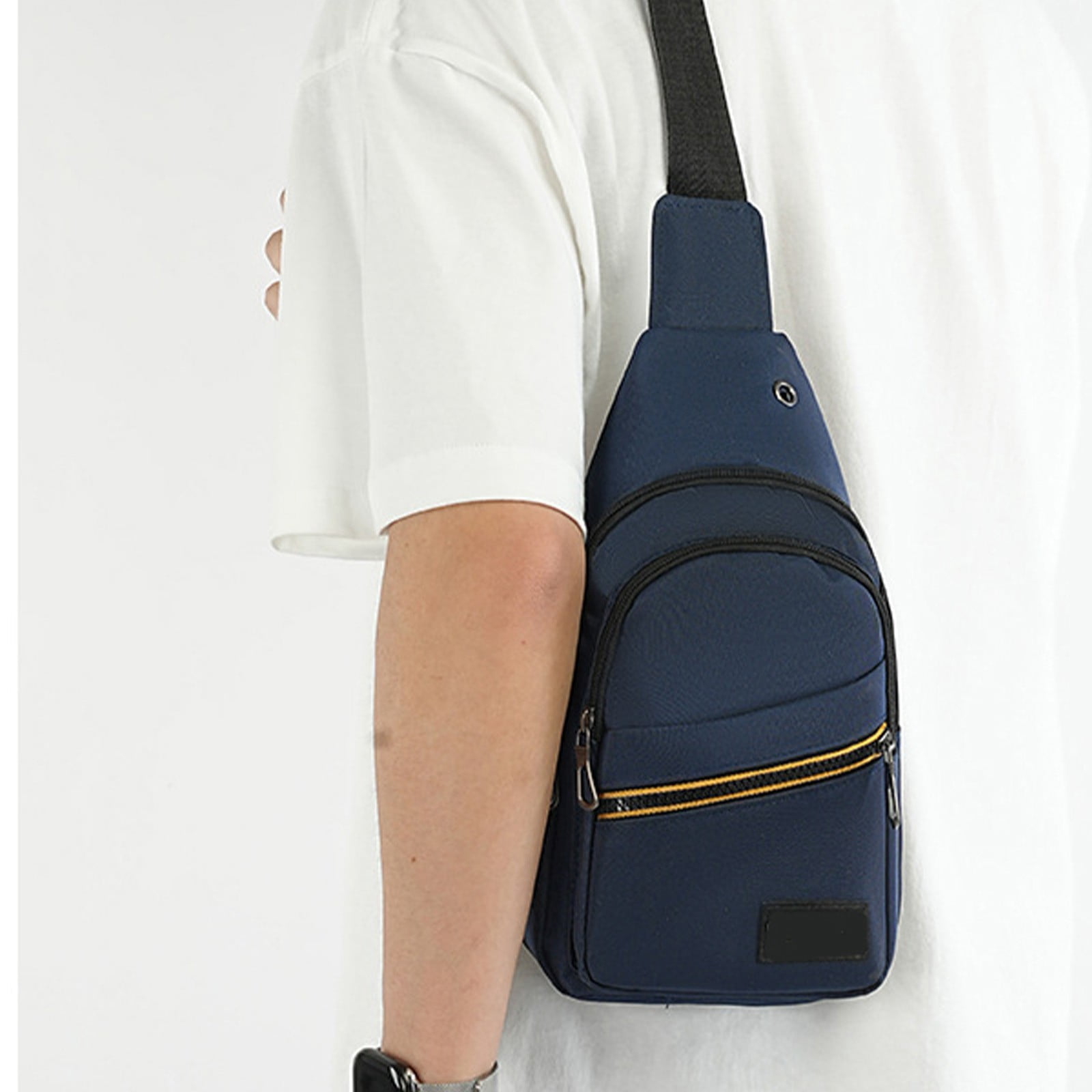 Men's Canvas Crossbody Bag with Adjustable Strap,Multipurpose Chest ...