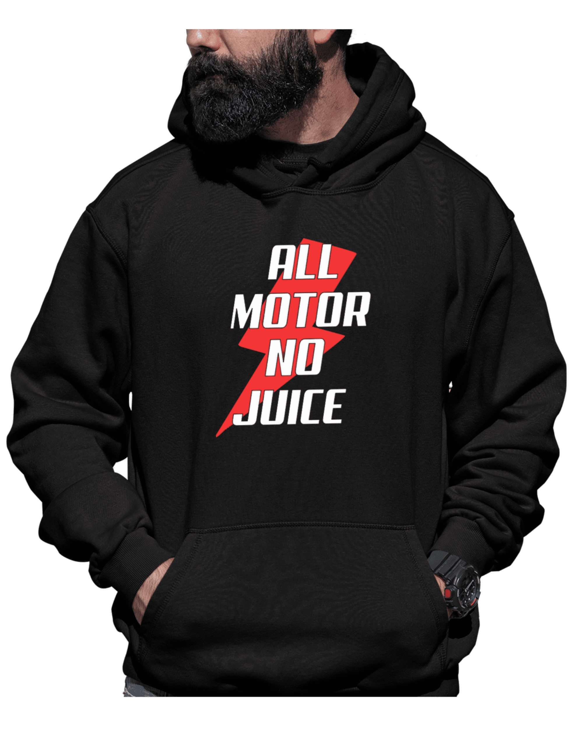 Men's Car Dirt Track Drag Street Racing Hoodie All Motor No Juice Black ...