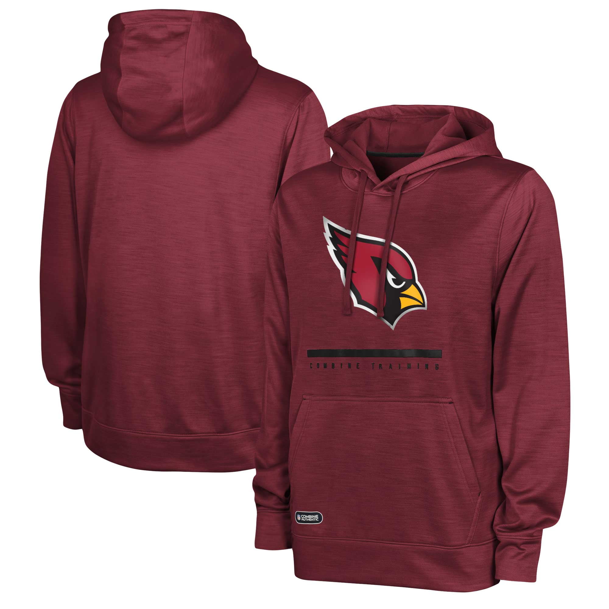 Men's Cardinal Arizona Cardinals Speed Drill Streak Pullover Hoodie ...