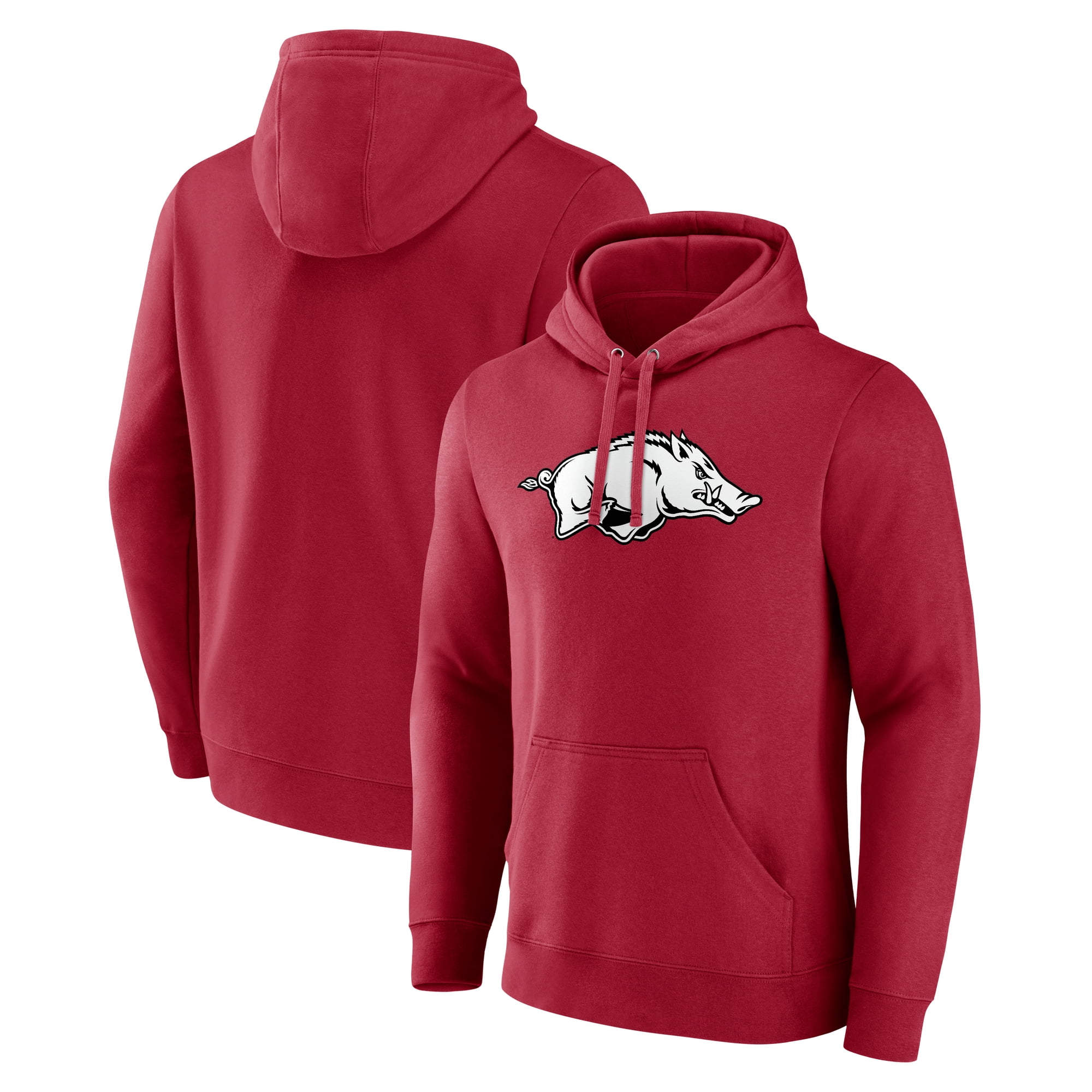 Men's Cardinal Arkansas Razorbacks Primary Logo Pullover Hoodie ...