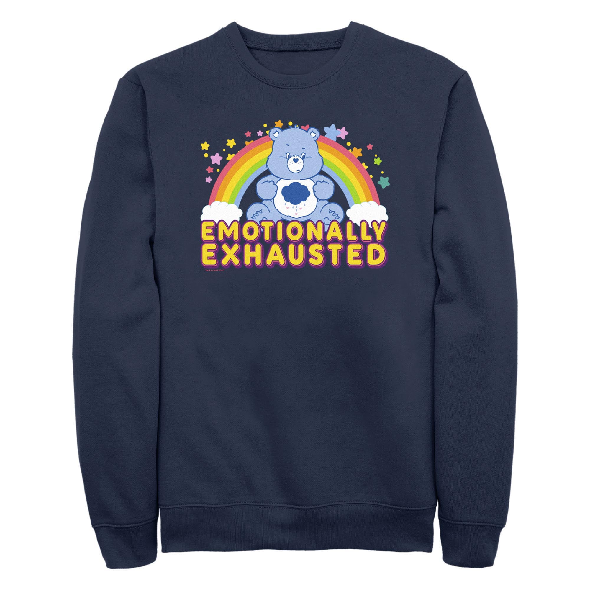Men's Care Bears Grumpy Bear Emotionally Exhausted Sweatshirt - Walmart.com