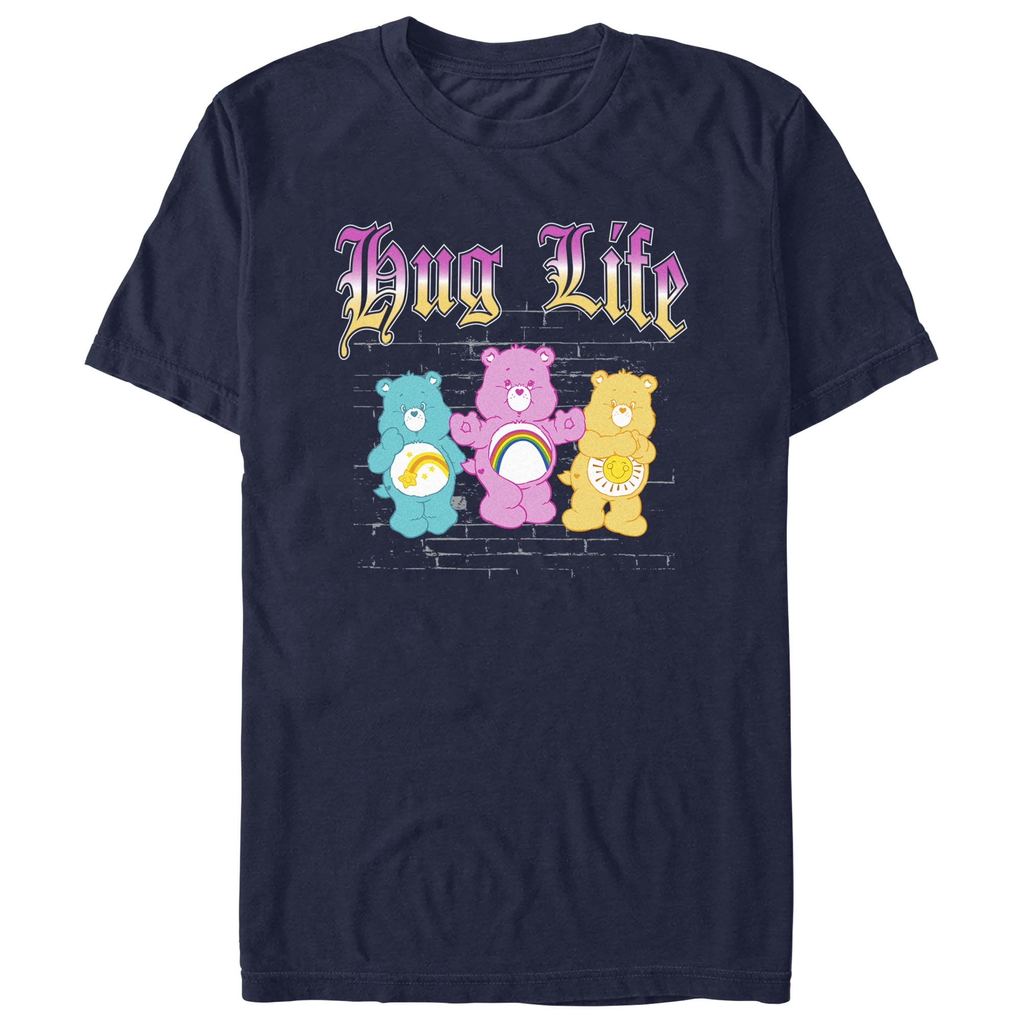 Care Bears Men's Adult Merchandise Cute Graphic Tee, Hug Life Design ...