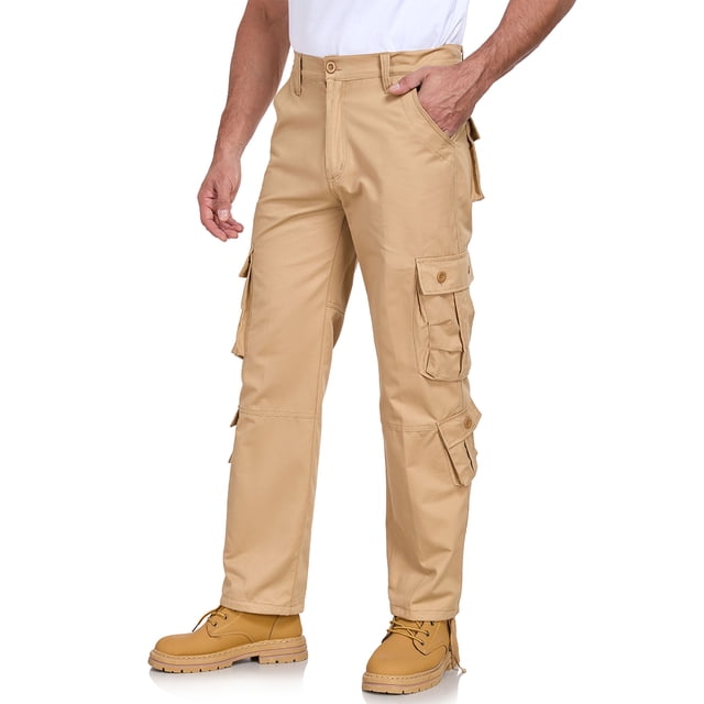 Mowujeit Mens Cargo Pants Casual Work Hiking Loose Comfortable Pant for ...
