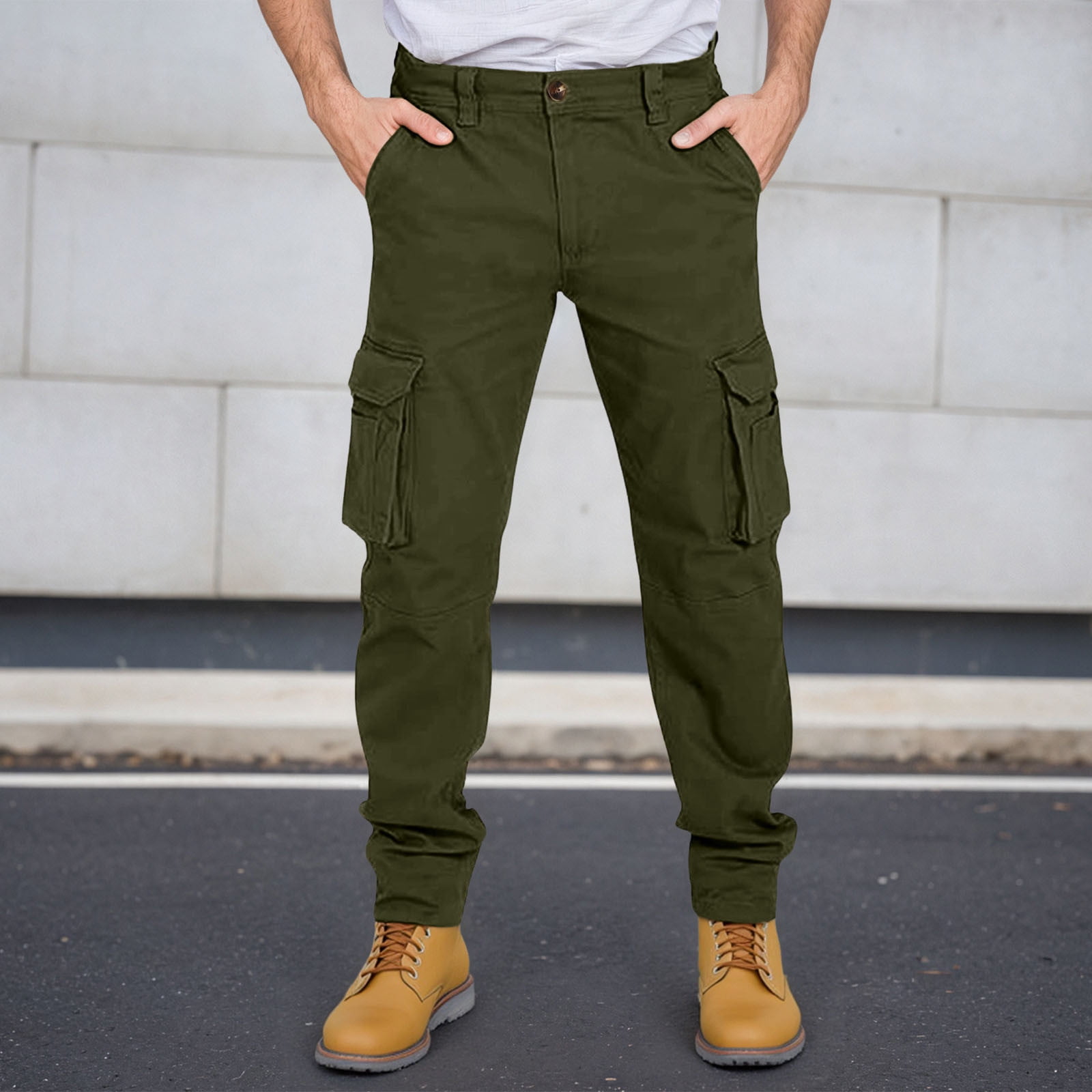 Men's Cargo Pants Relaxed Fit Straight Leg Work Pants Casual Pants for ...