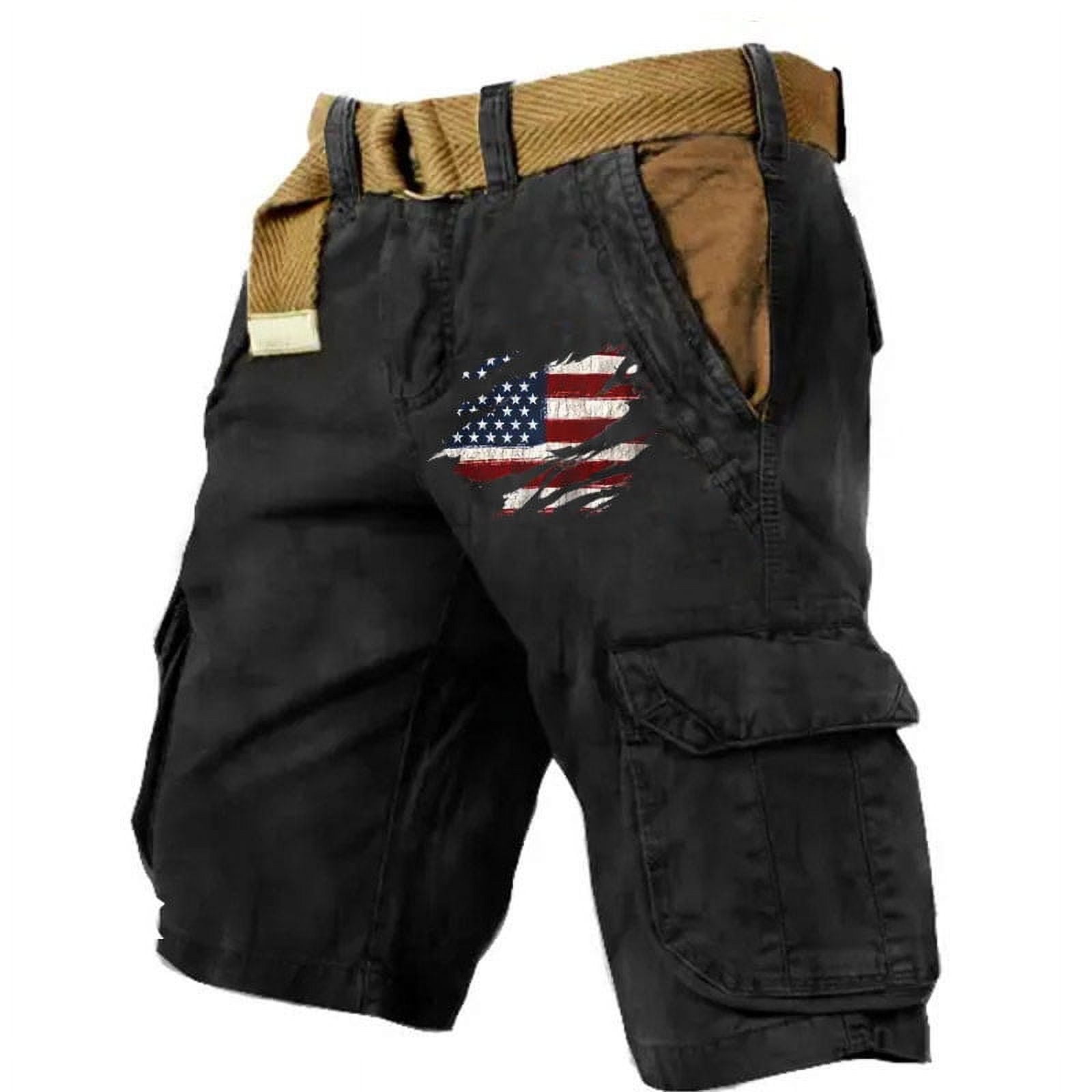 Men’s Cargo Shorts Outdoor Mens Running Shorts Stretch Waist Casual ...