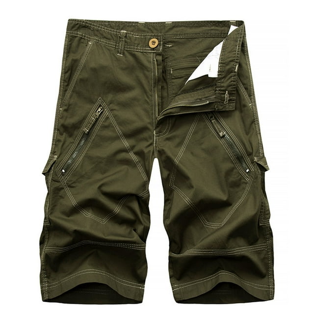 Men's Cargo Shorts with Multiple Pockets Comfortable Mid Length Casual ...