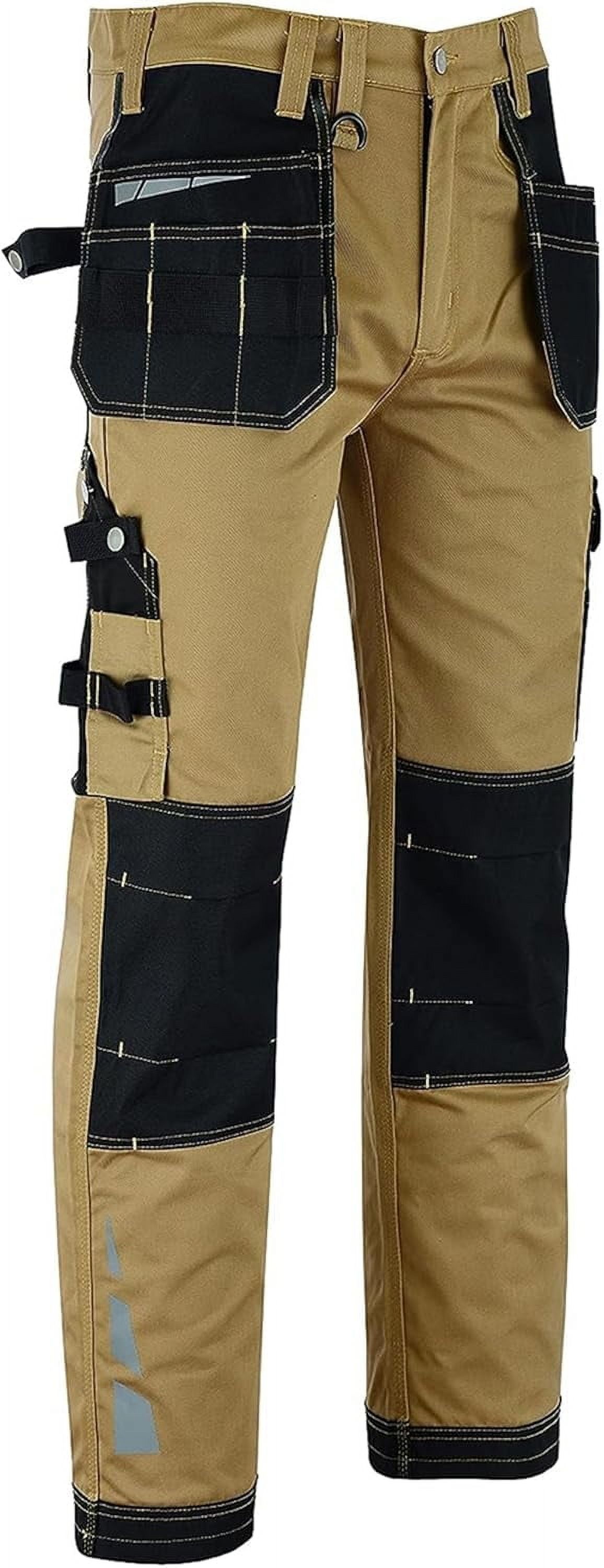 Men's Cargo Workwear Pants Casual Tactical Trousers Jeans with Holster ...