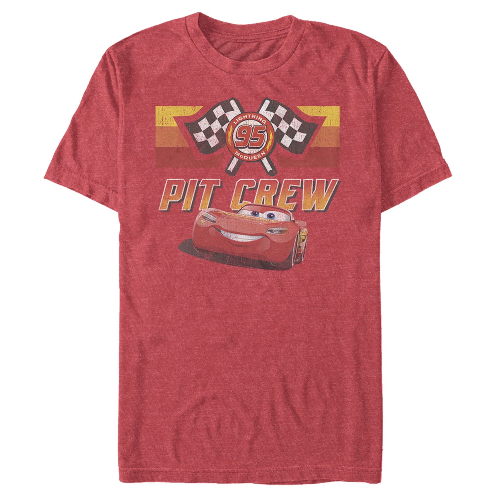 Disney Pixar's Cars Men's Pit Crew Team Graphic Tee with Lightning ...