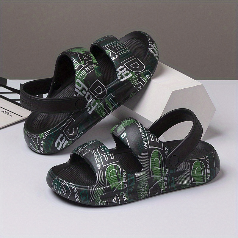 Men's Cartoon Bear EVA Comfortable Cloud Clogs, Out Non-Slip Platform ...
