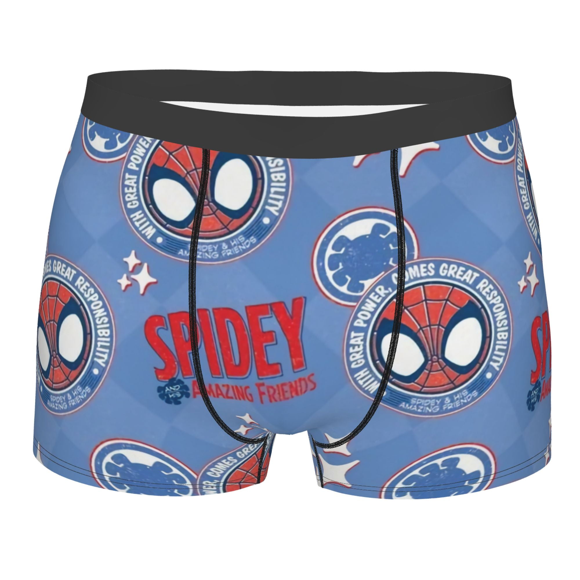 Men's Cartoon Spider-Man Head Boxer Briefs Funny Boxer Shorts Hilarious ...