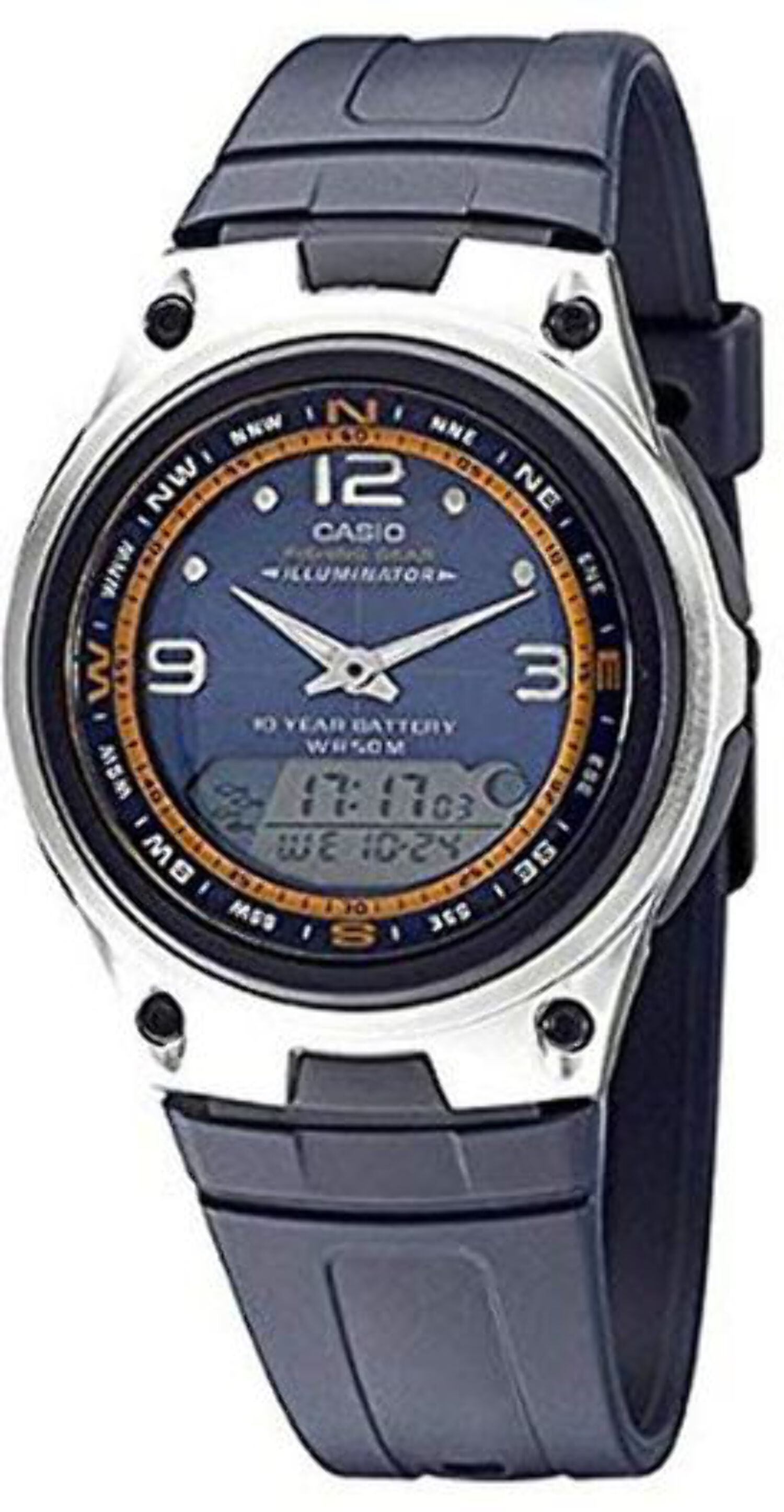 Men's Casio Blue Classic Digital Analog Watch AW82-2AV - Walmart.com