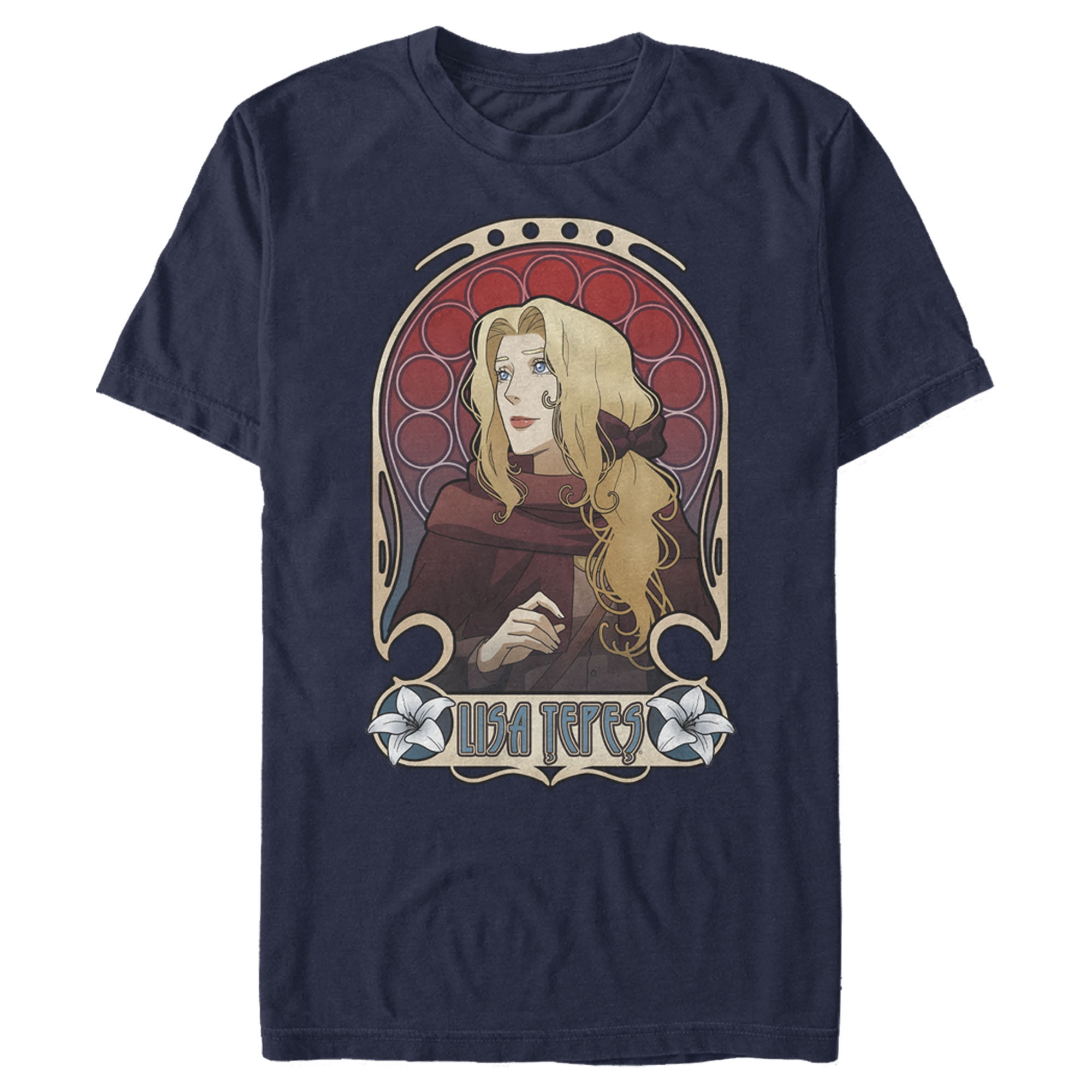 Men's Castlevania Lisa Tepes Portrait Graphic Tee Navy Blue Medium ...