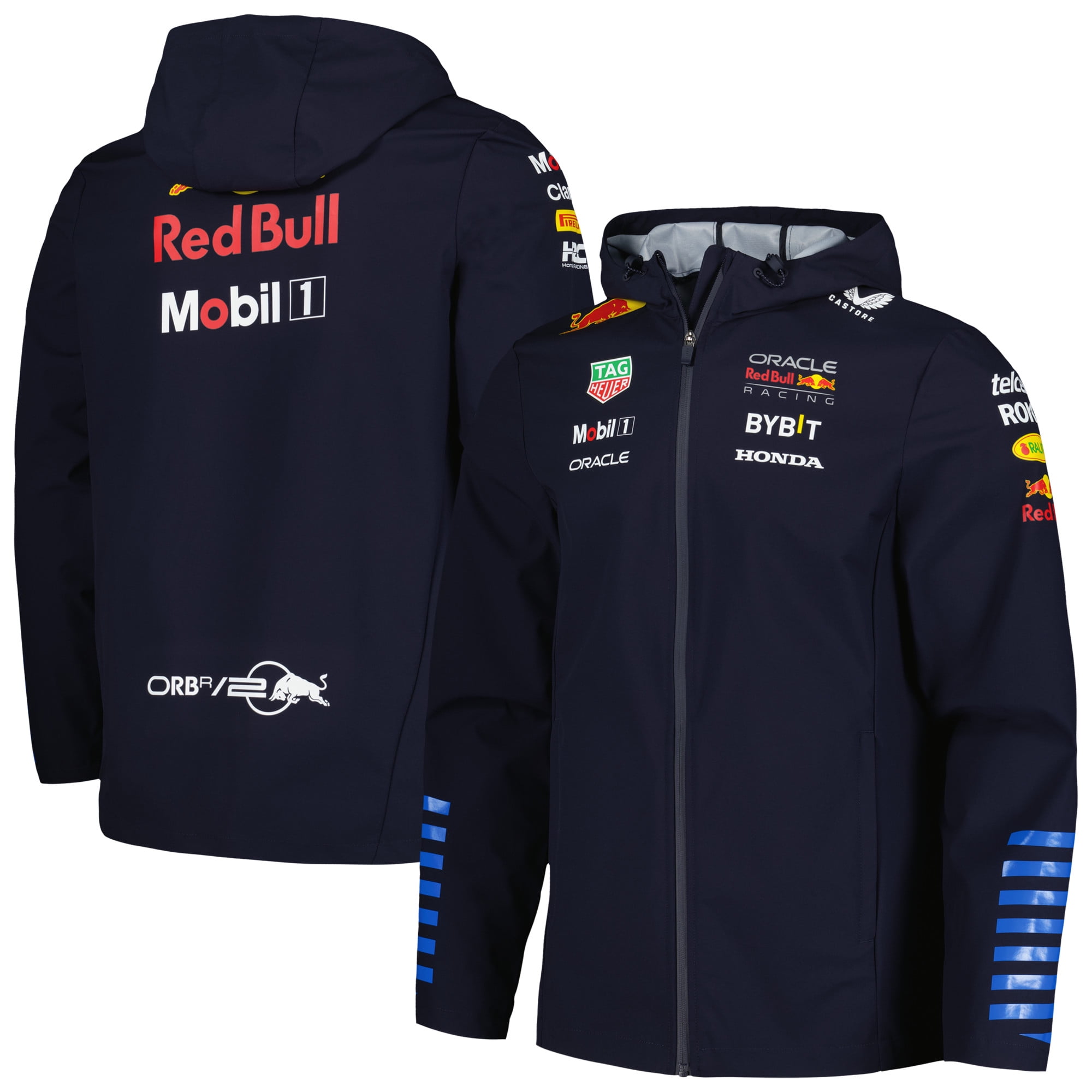 Unisex Castore Navy Red Bull Racing 2024 Team Water Resistant Full-Zip ...