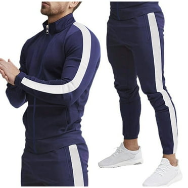 Men's AKsit Athletic Tracksuit Stand-up collar Full Zip Sports Set ...