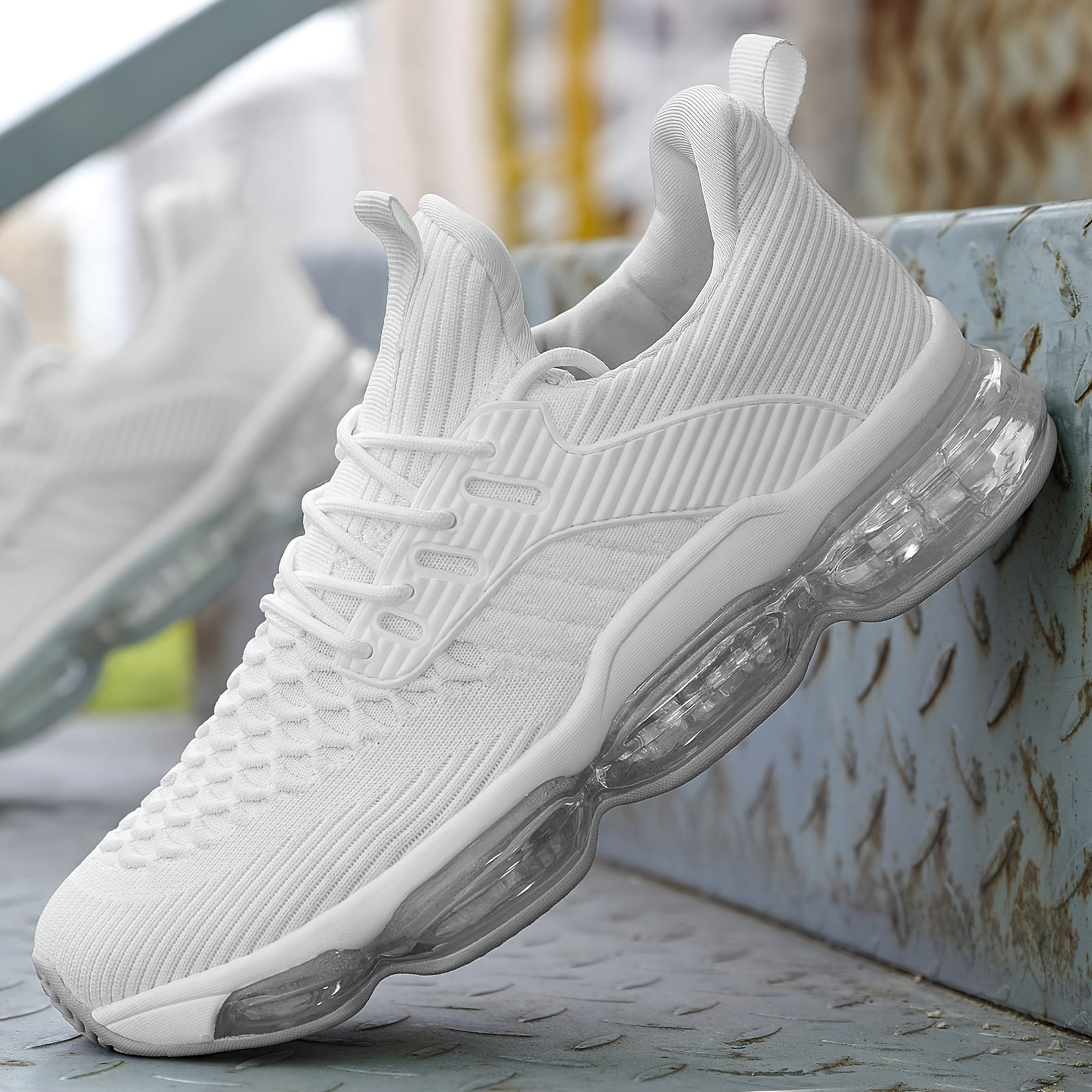 Men's Casual Athletic Sneakers, Lightweight Breathable Mesh, Cushioned ...