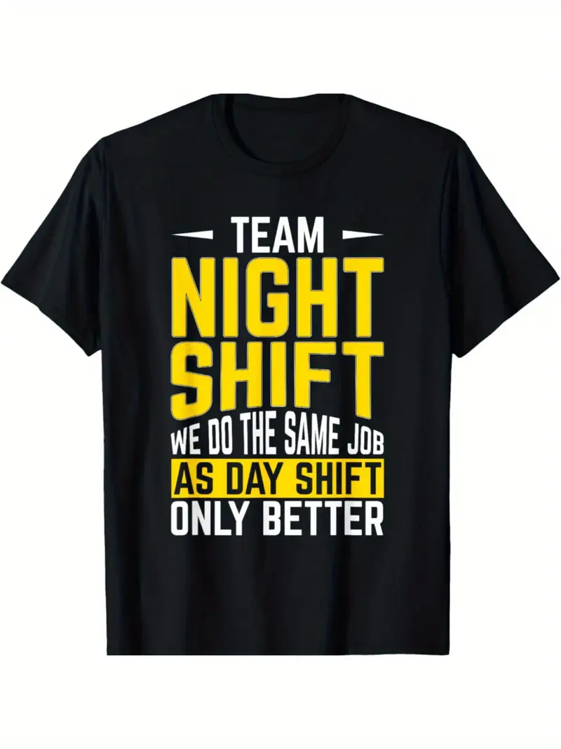 Men's Casual Crew Neck Tee - Night Shift - Inspired geometric pattern ...