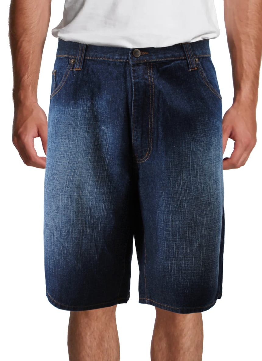 Men's Casual Denim Faded Wash Relaxed Fit Cotton Blend Jean Shorts ...
