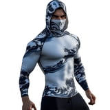 Men's Casual Drop Shoulder Hooded Long Sleeve Sunscreen Shirt UPF 100 ...