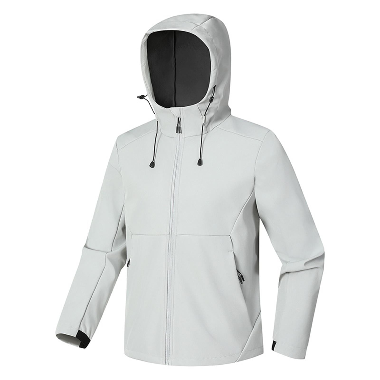 Men's Casual Jackets European Solid Color Hooded Zipper Jacket ...