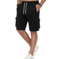 Men's Casual Jogger Shorts Sweat Cargo Short Pants Drawstring Elastic ...