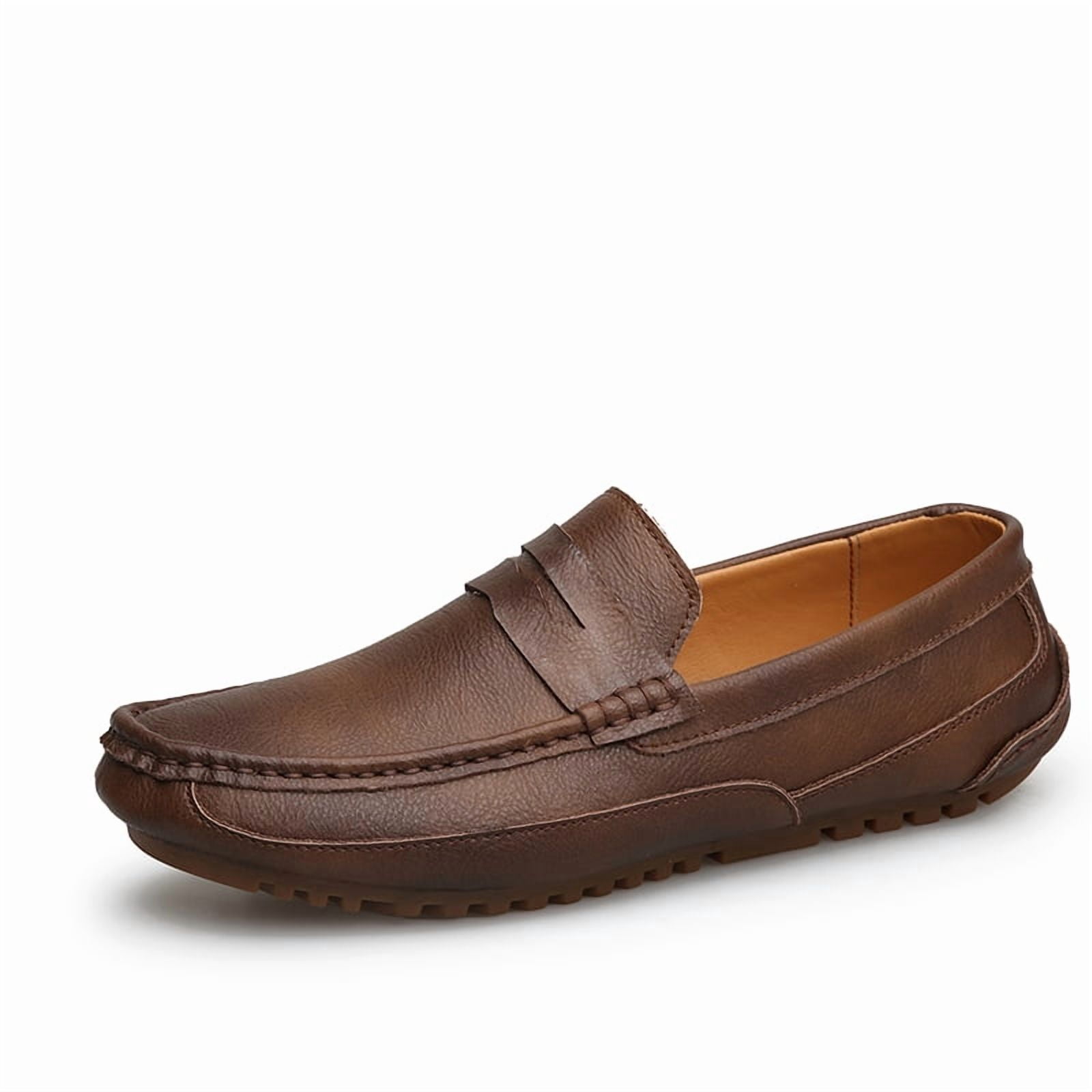 Men's Casual Loafers Slip On Leather Shoes Comfortable Lightweight ...