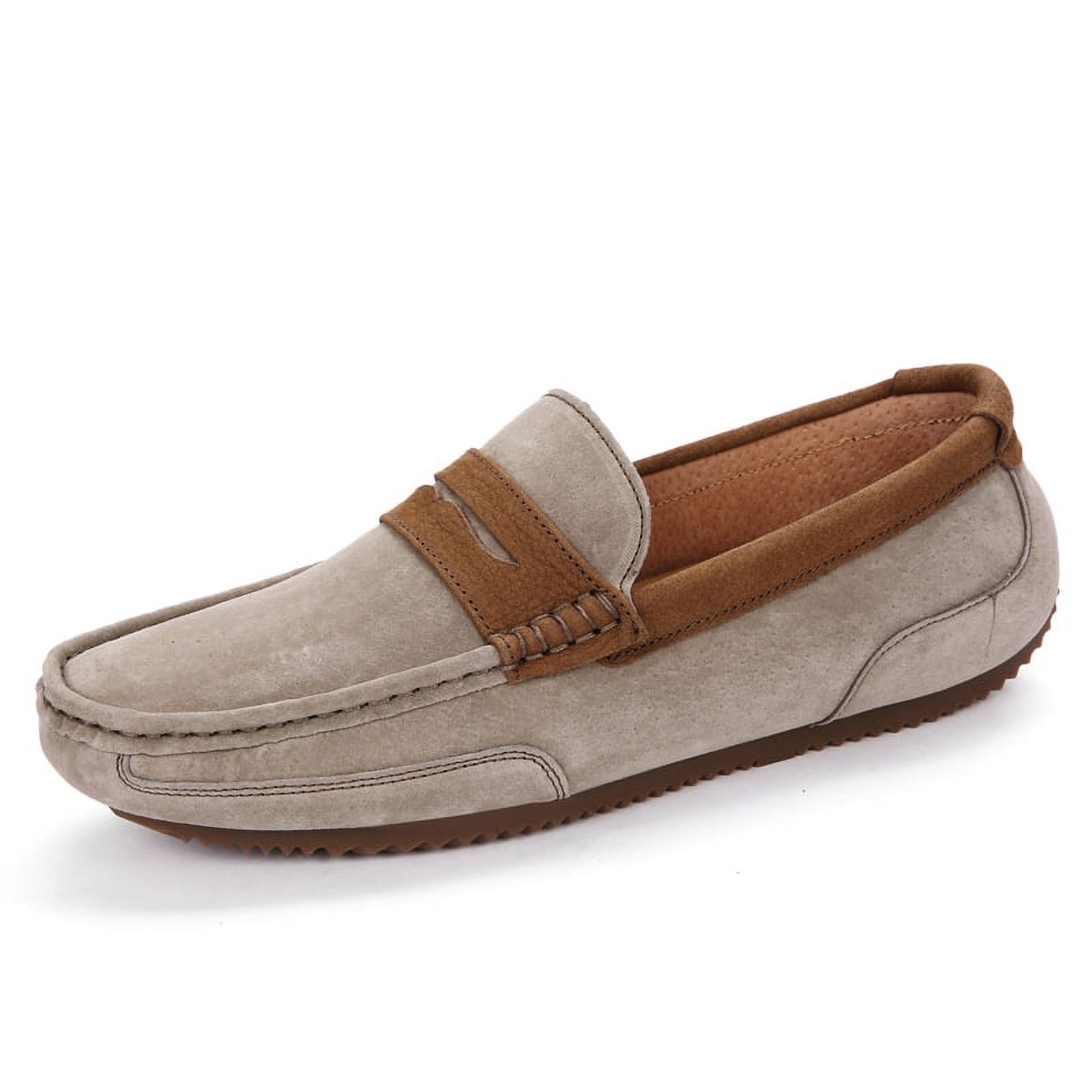 Men's Casual Loafers Slip On Leather Shoes Male Lightweight Driving ...