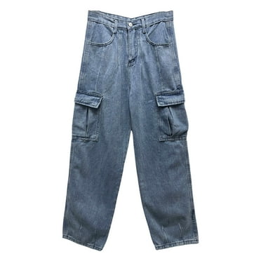 Men's 100% Cotton Classic Fit Work Jeans Hammer Loop Carpenter Denim ...