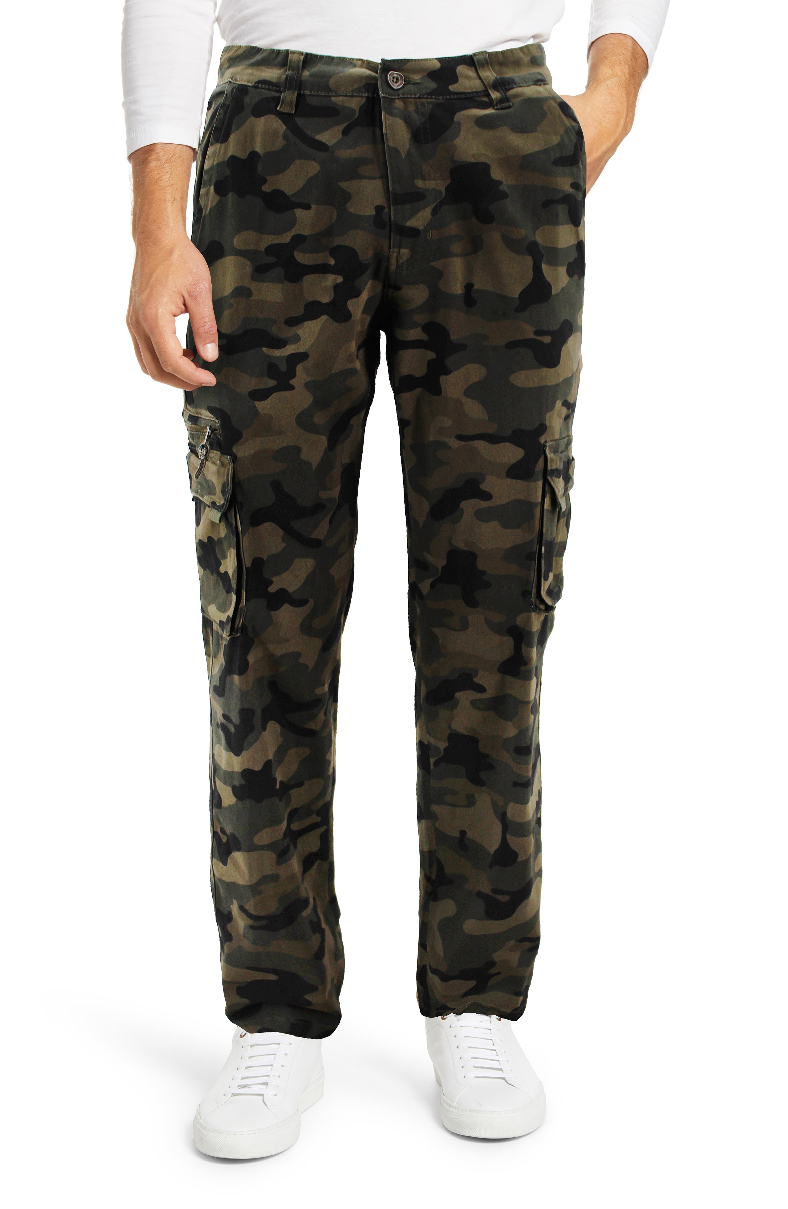 Men's Casual Multi Pocket Army Camo Trousers Classic Camouflage Cargo ...