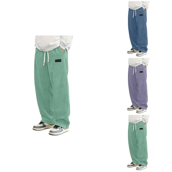 Men's Casual Pants, Comfortable Loose Fit Trousers, Durable Lightweight ...